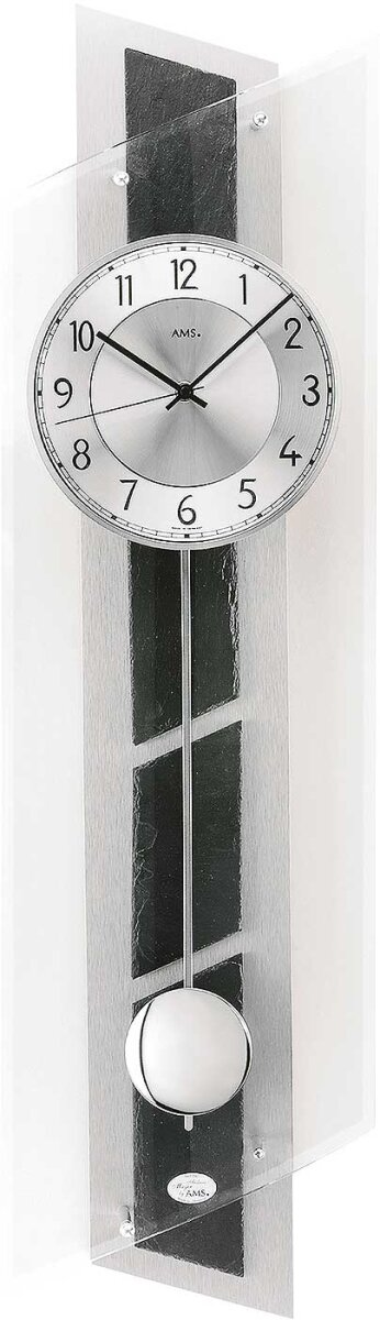 Radio-controlled wall clock pendulum clock - AMS Model: 5217 - Buy wa