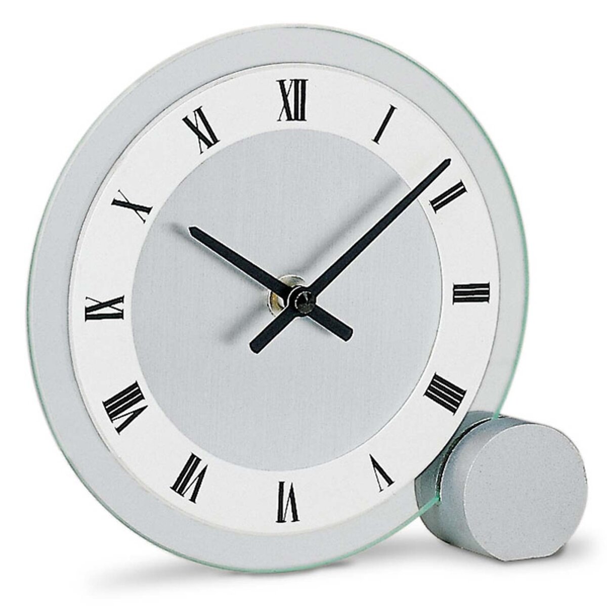 Modern table clock glass quartz movement - AMS Model: 166 - Buy wall
