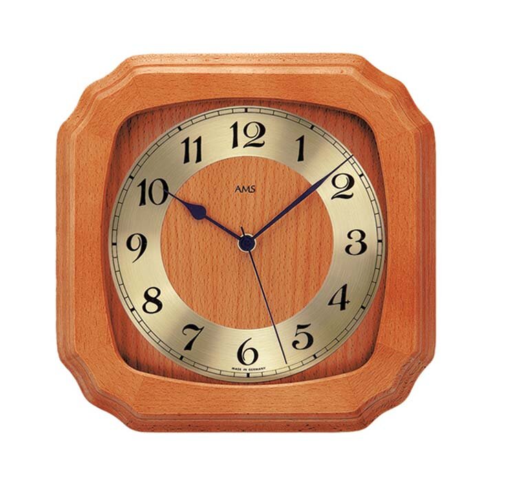 Classic radio-controlled wall clock 26 x 26 x 5 cm - AMS Model: 5866/