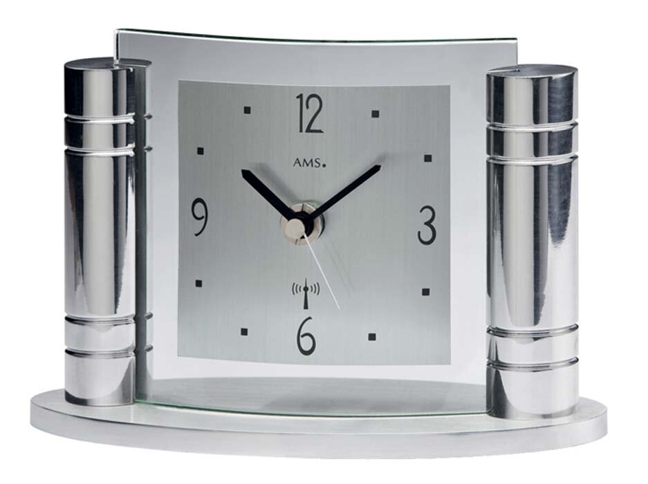 Modern radio-controlled table clock 18 x 12 x 8 cm - AMS Model: 5130