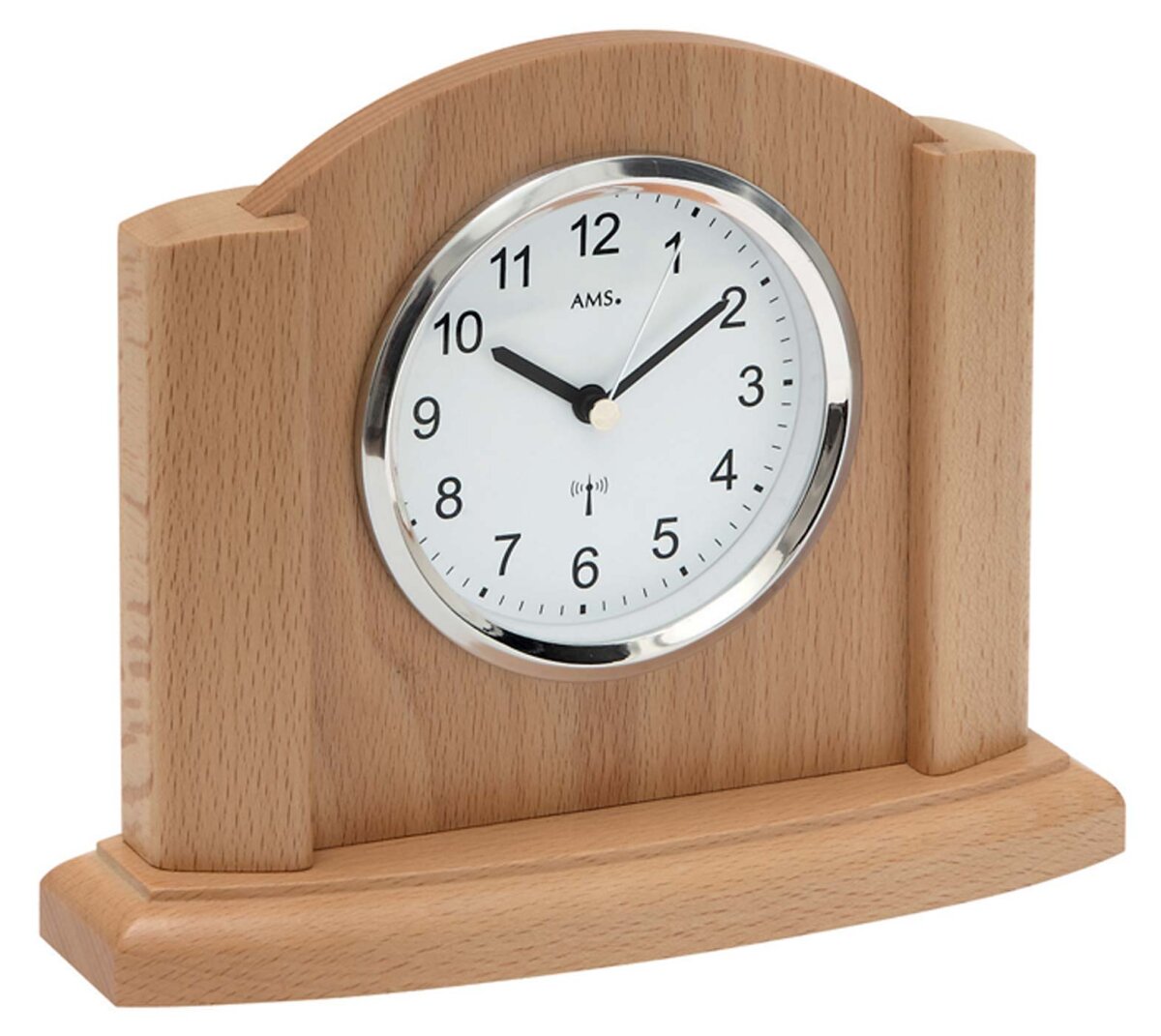 Modern radio-controlled table clock dial diameter: 8 cm - AMS Model:
