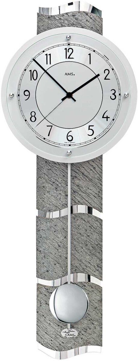 Wall clock radio pendulum clock aluminum dial - AMS Model: 5216 - Buy