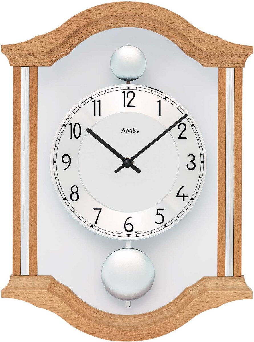 Classic wall clock double pendulum clock - AMS Model: 7447/18 - Buy w