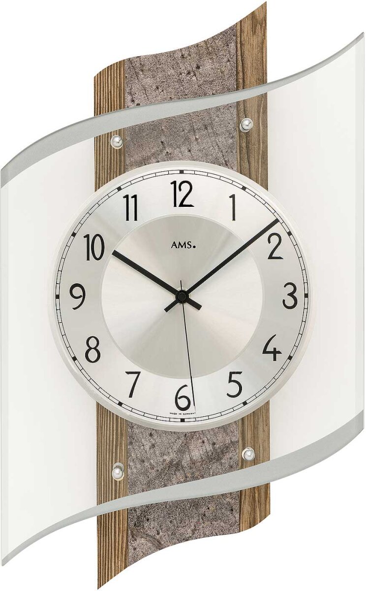 Modern wall clock natural stone finish - AMS Model: 5518 - Buy wall c