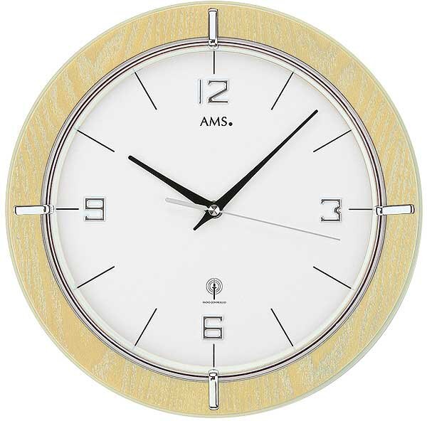 Modern radio-controlled wall clock diameter 29 cm - AMS Model: 5830