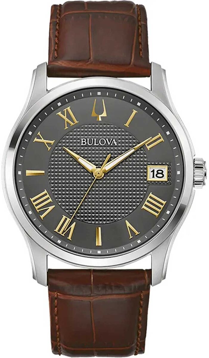 Men's Watch, Date, Stainless Steel - Bulova Model: 96B389 - Buy wall