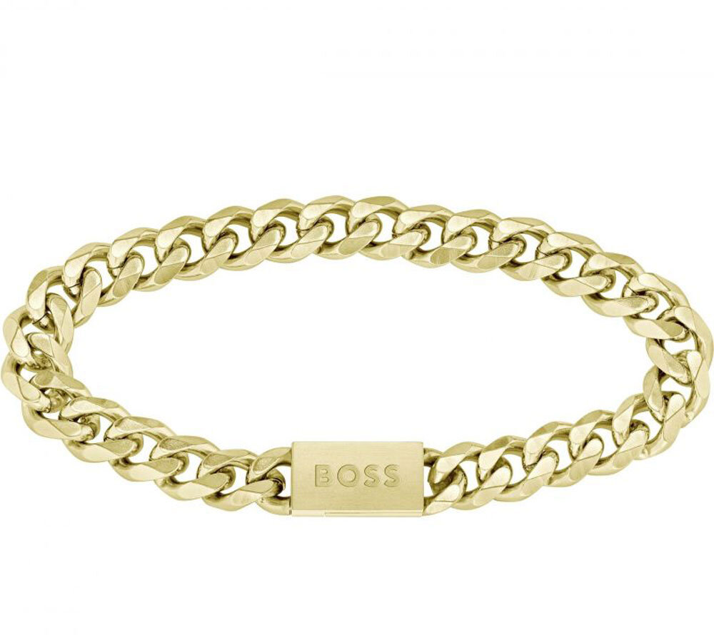 Boss Jewelry 1580403M - Curb Bracelet CHAIN FOR HIM Yellow Gold - Buy